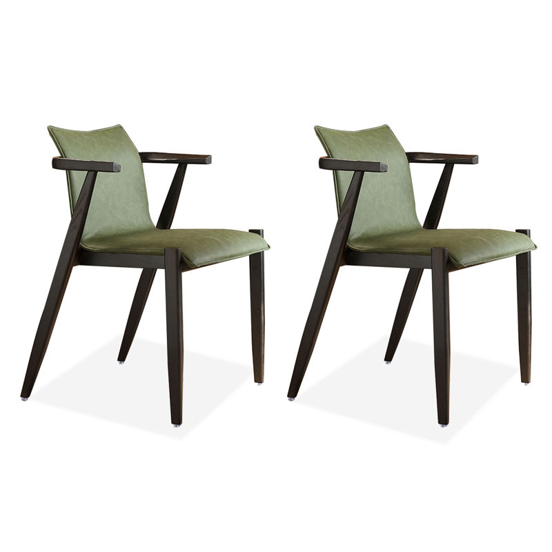 Mont Bike Solutions 19.69" Solid back arm Chair(Set of 2) | Wayfair