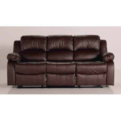 Wade Logan® Mccubbin 83'' Faux Leather Reclining Sofa & Reviews | Wayfair