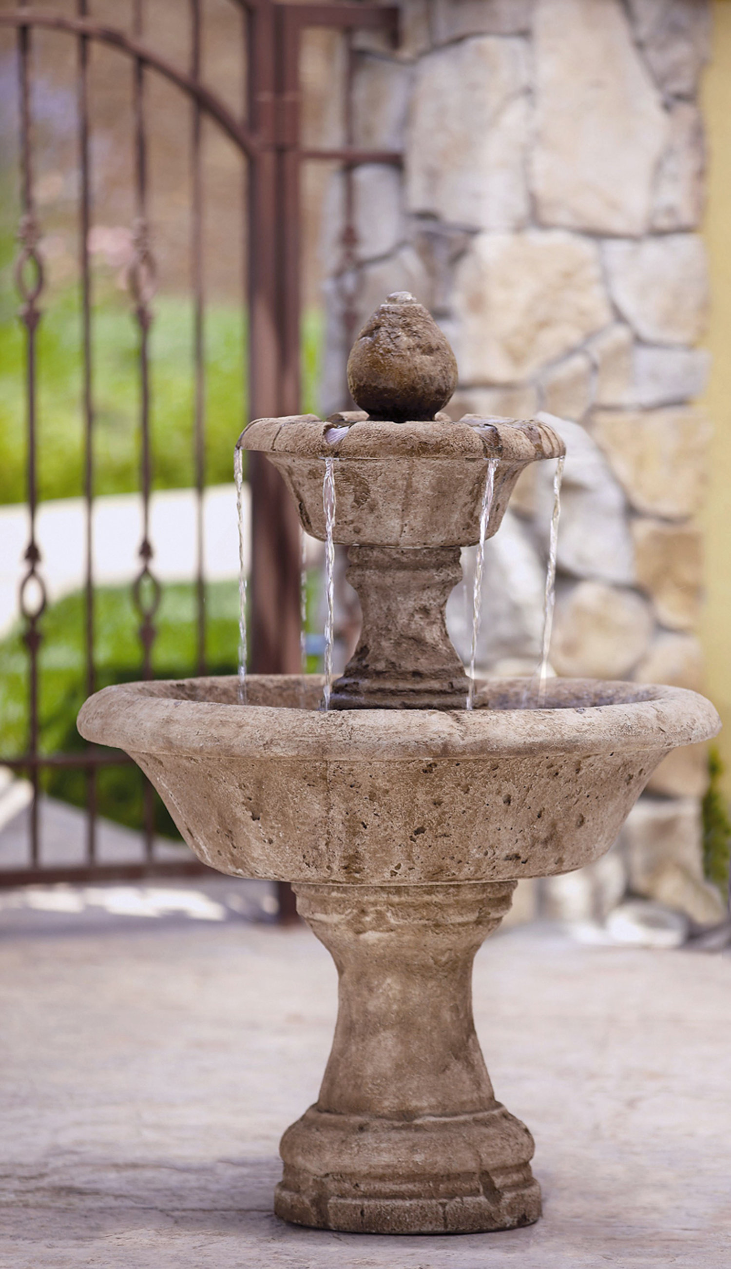 Florence & New Italian Art Company Toscano Cast Stone Fountain ...