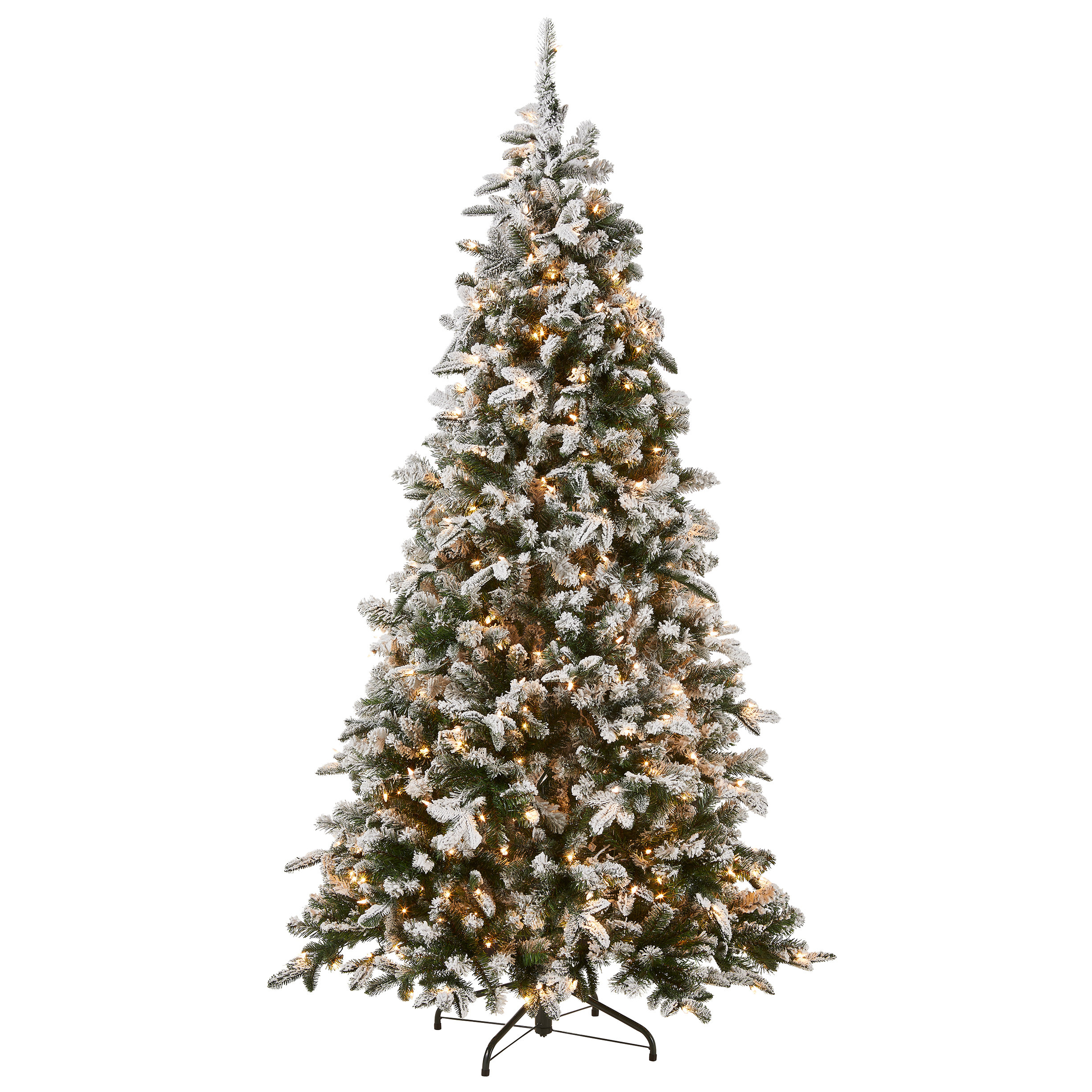The Holiday Aisle® Snowy Everest Fir Medium Tree with Clear Lights ...