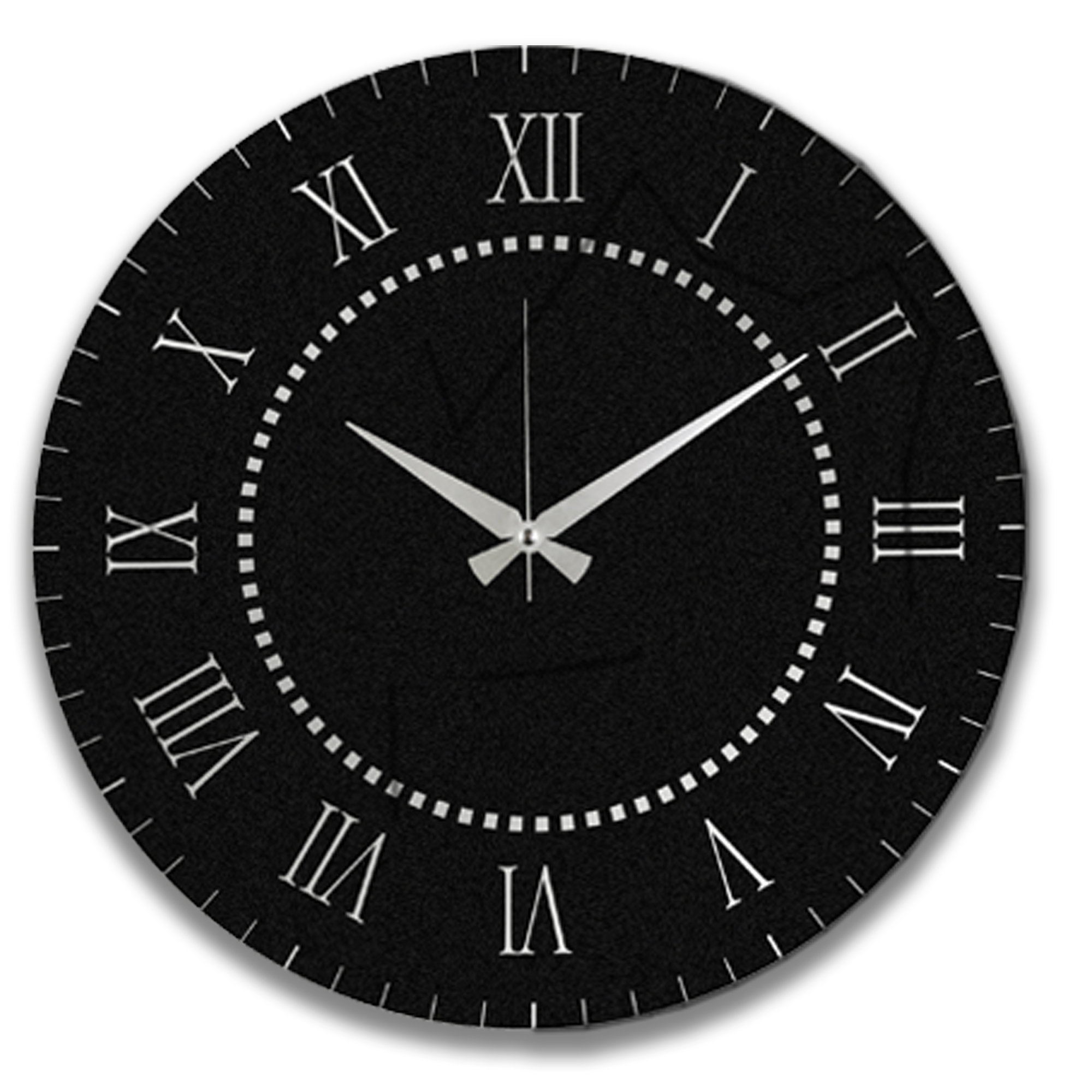 Ivy Bronx Metal Round Roman Numerals Wall Clock | Wayfair