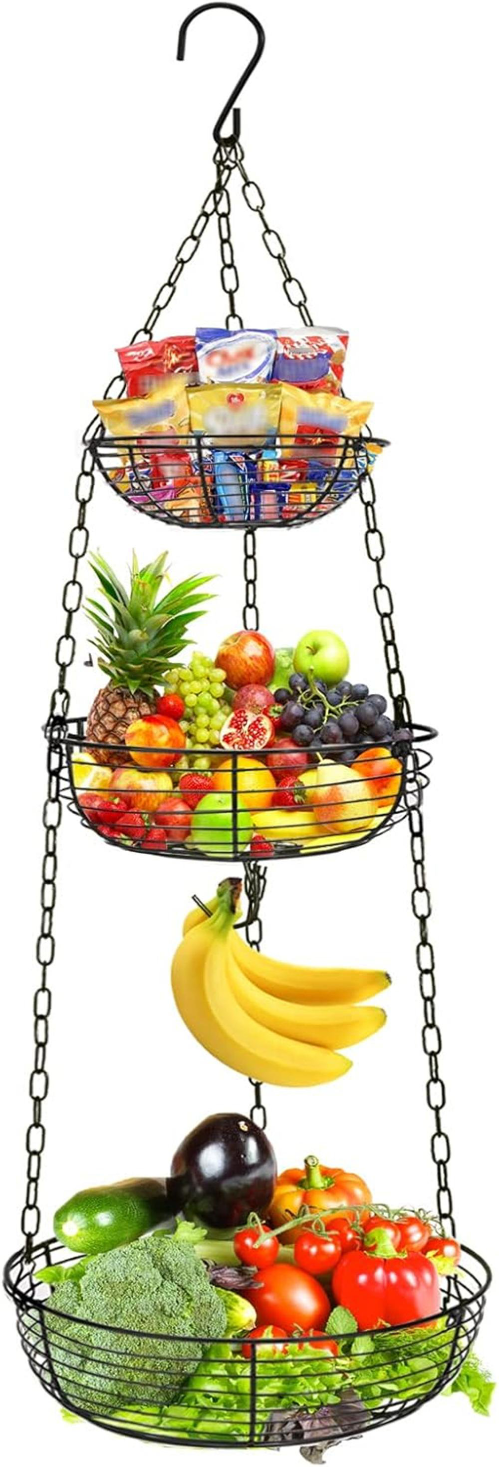 Rebrilliant 3 Tier Hanging Fruit Basket with Banana Hook - Wayfair Canada