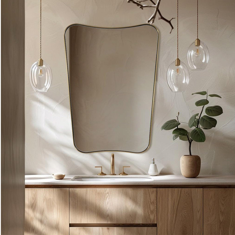 Fabhob Stainless Steel Trapezoid Mirror | Wayfair