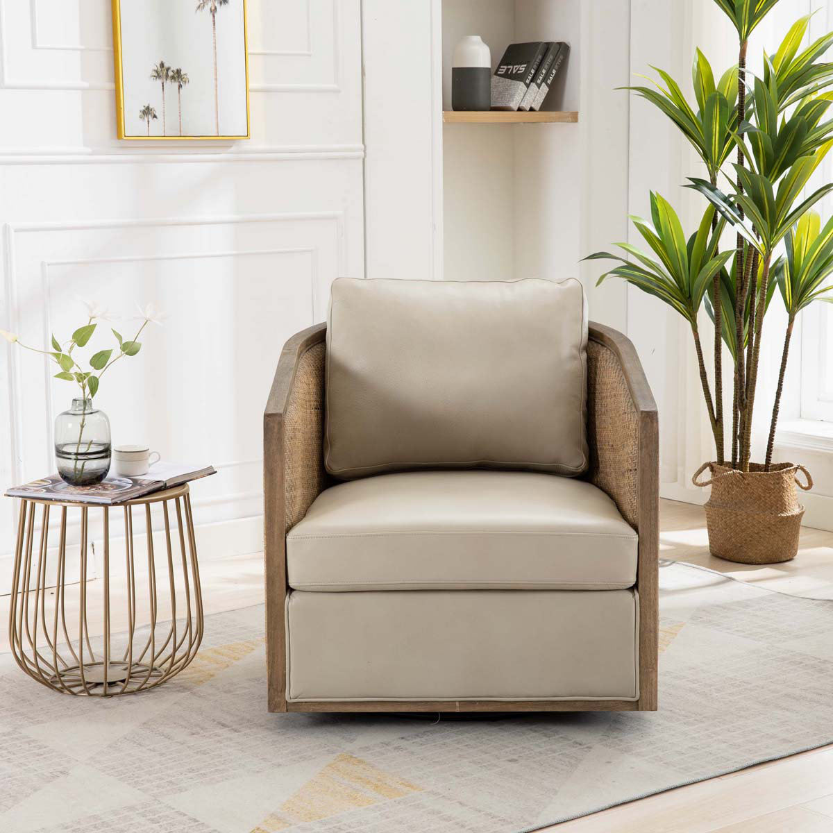 Bayou Breeze Alreem Swivel Club Chair & Reviews | Wayfair