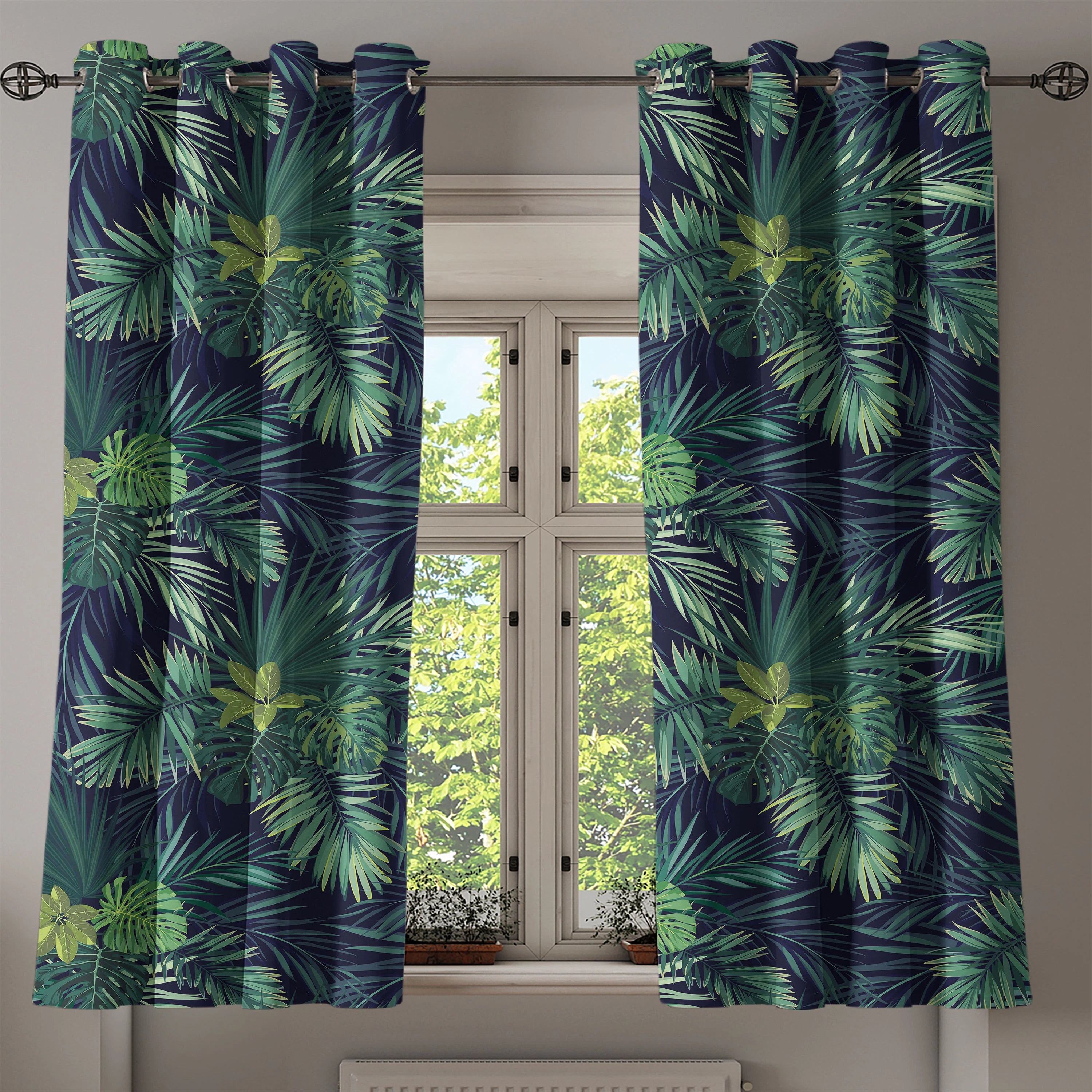 East Urban Home Correy Polyester Semi-Sheer Curtain Pair | Wayfair