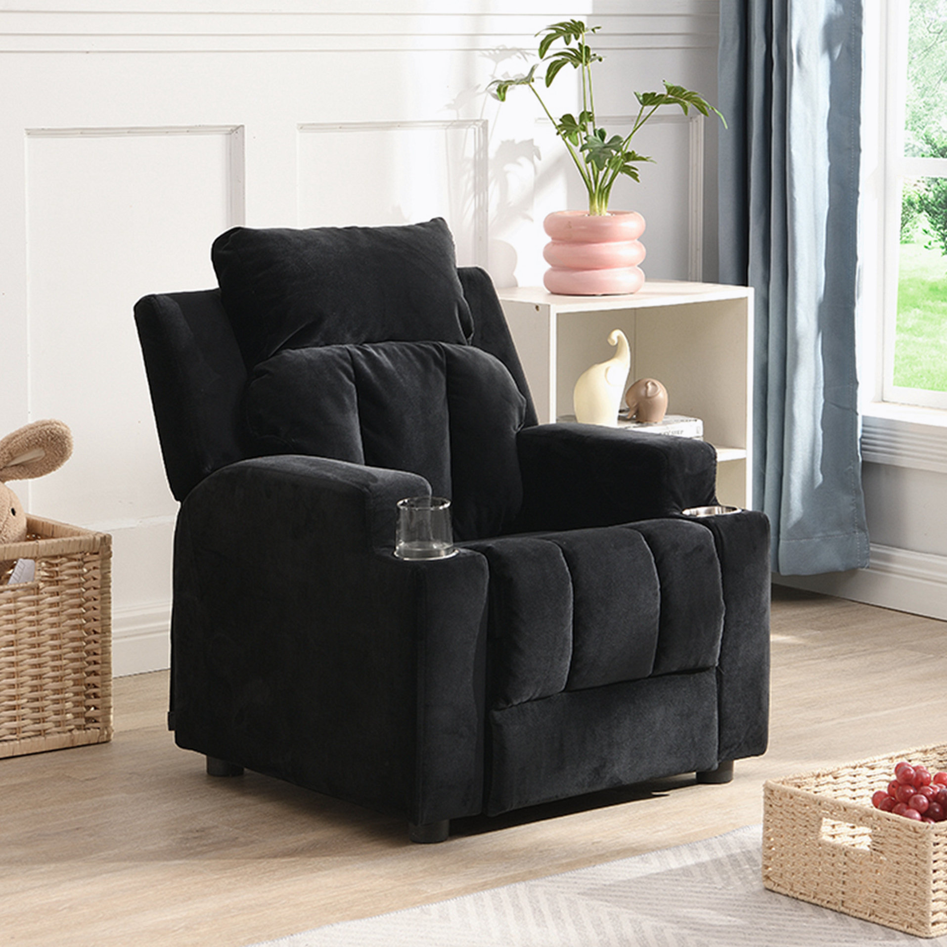 Isabelle & Max™ Anapaola 21.65'' Wide Velvet Lounge Chair for Kids ...