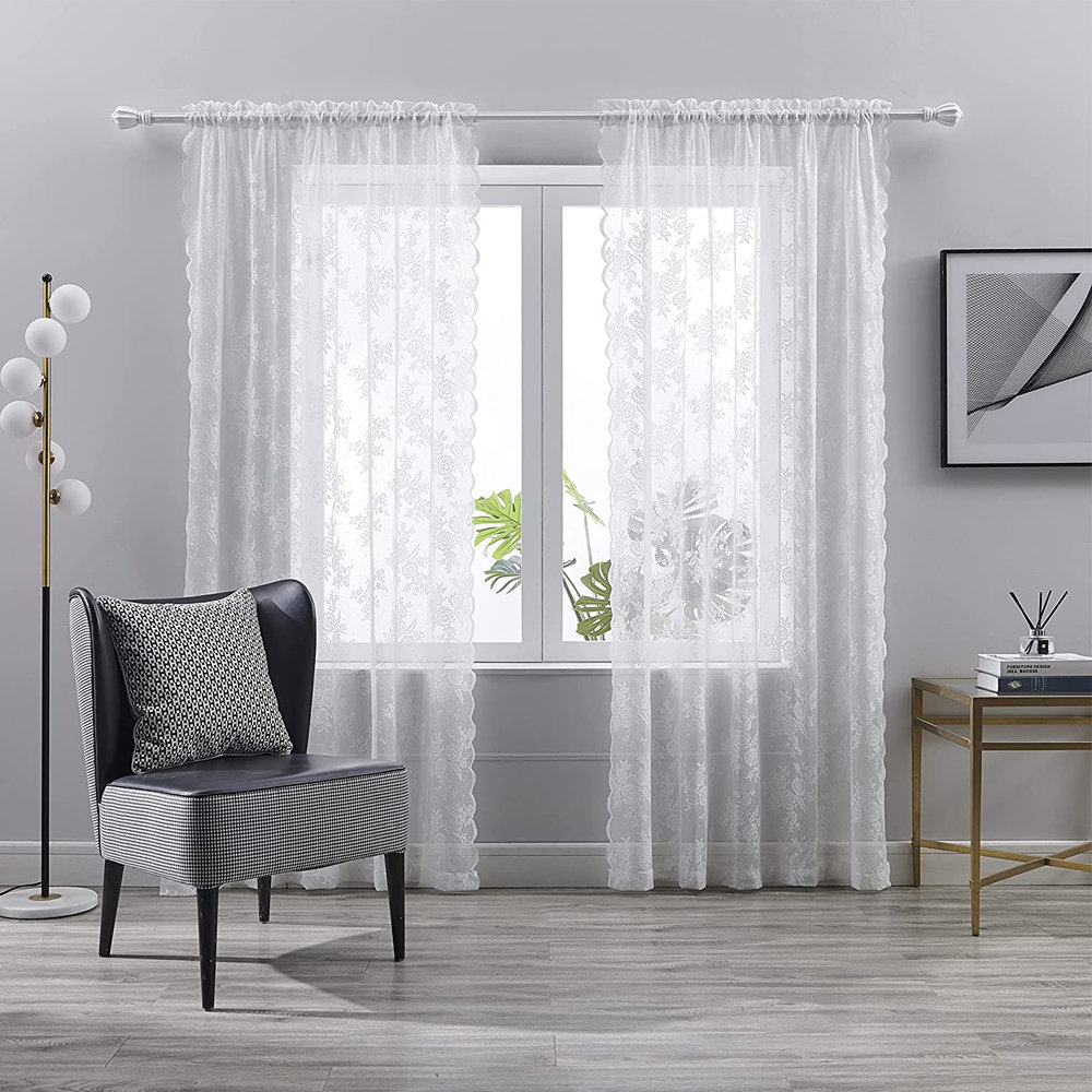 Winston Porter Polyester Sheer Single Curtain Panel Panel | Wayfair