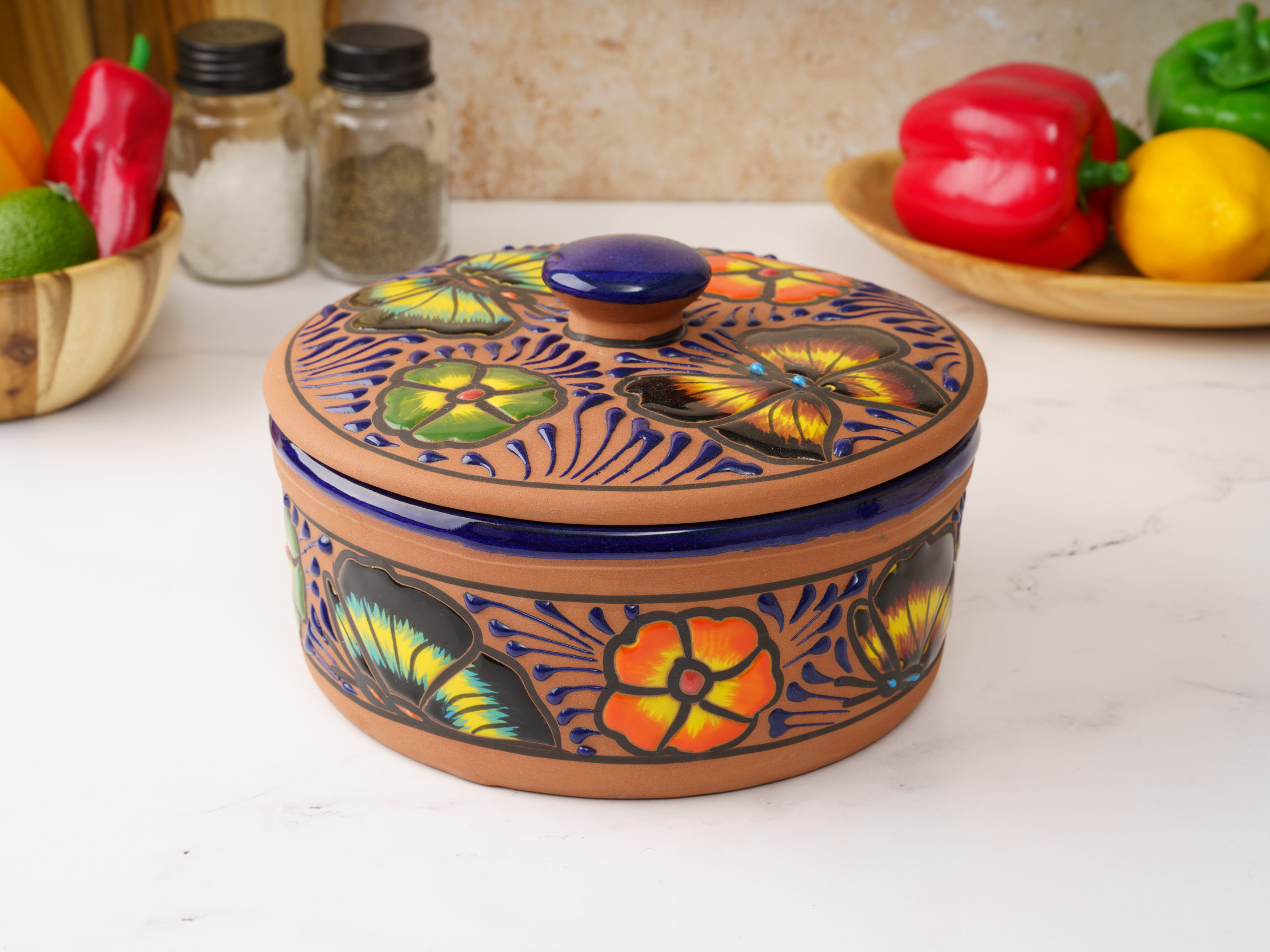 Bungalow Rose Harrill - Handcrafted Ceramic Tortilla Warmer, Colonial ...