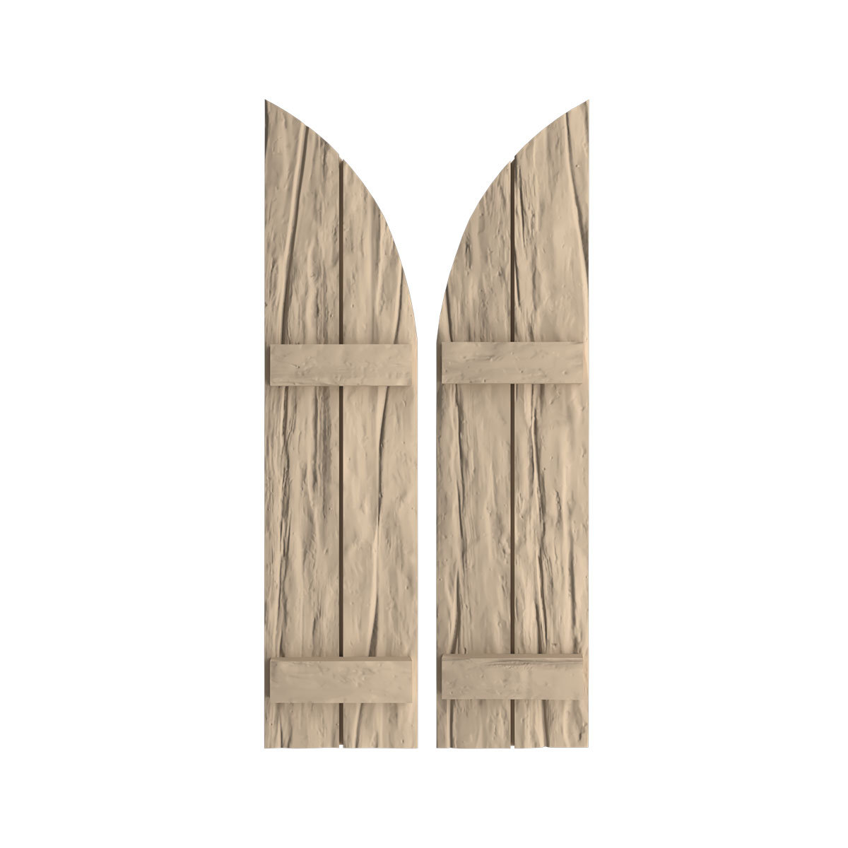 Ekena Millwork Riverwood Two Board Joined B-n-B w/Quarter Round Arch ...