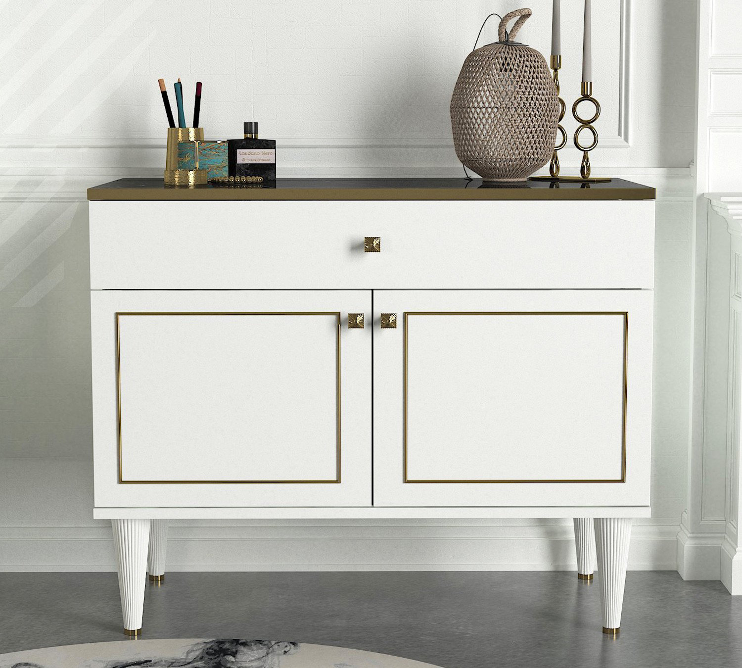 East Urban Home Dutta 1 Drawer 35.4" W Combo Dresser | Wayfair