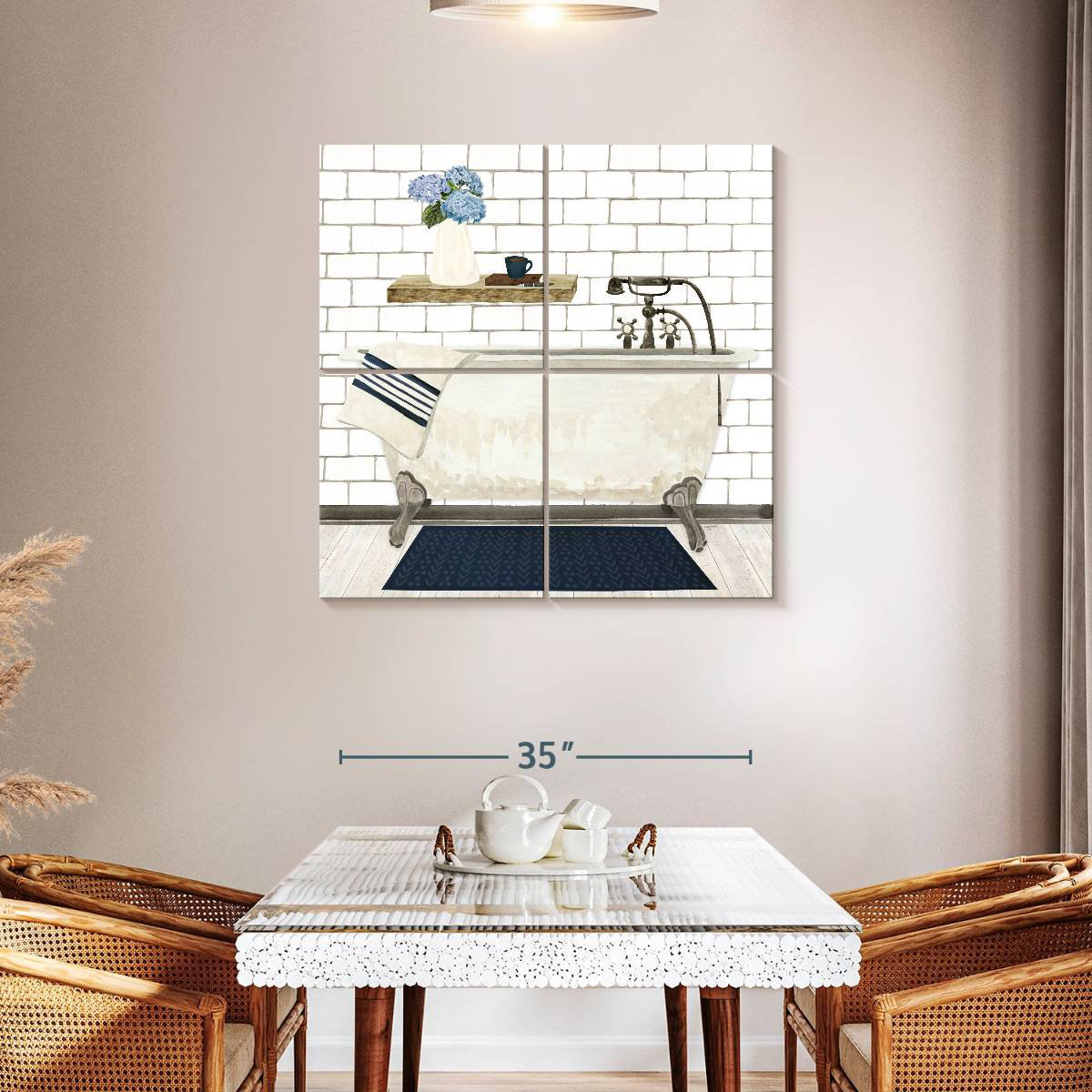 Elephant Stock Farmhouse Bath I Navy - Tub | Wayfair