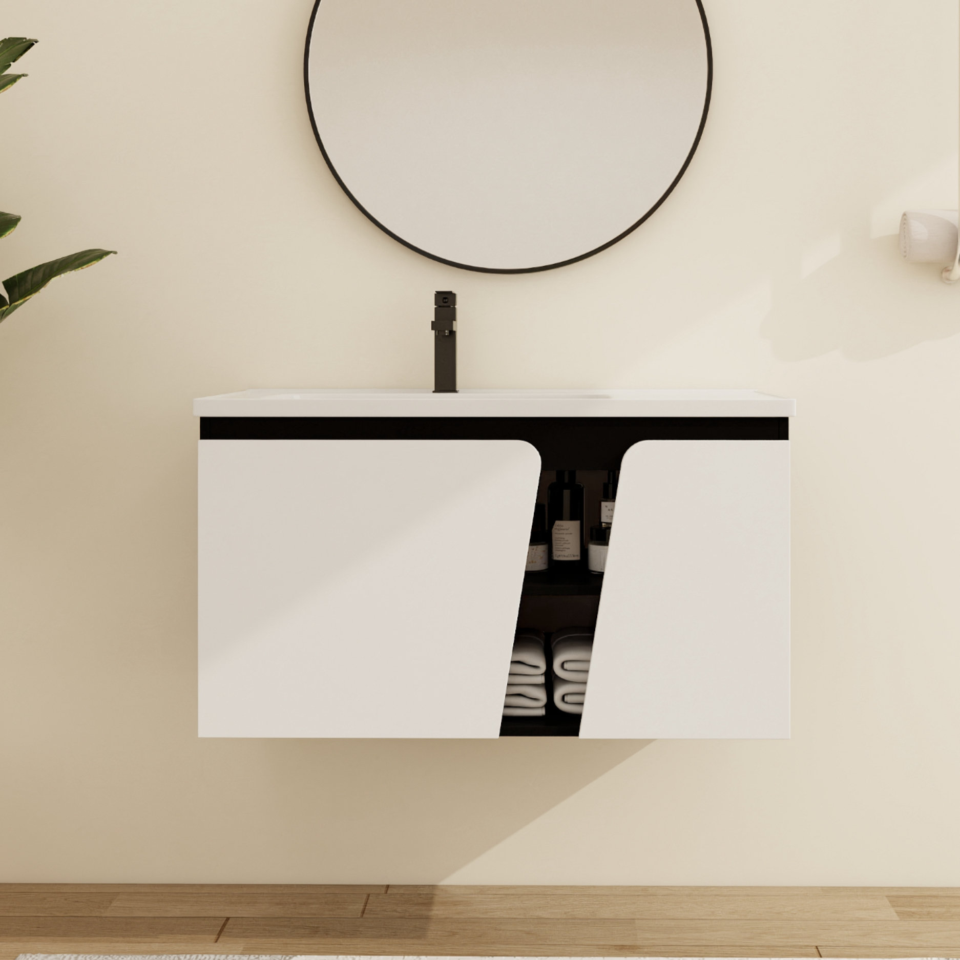 Ebern Designs Hassen 36''Single Sink Wall Mounted Bathroom Vanity ...