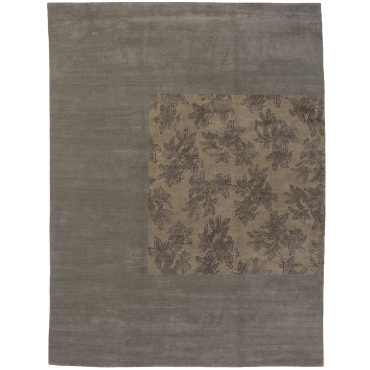 Odegard Carpets Lily Ii Hand-Knotted Area Rug in Titanium | Perigold