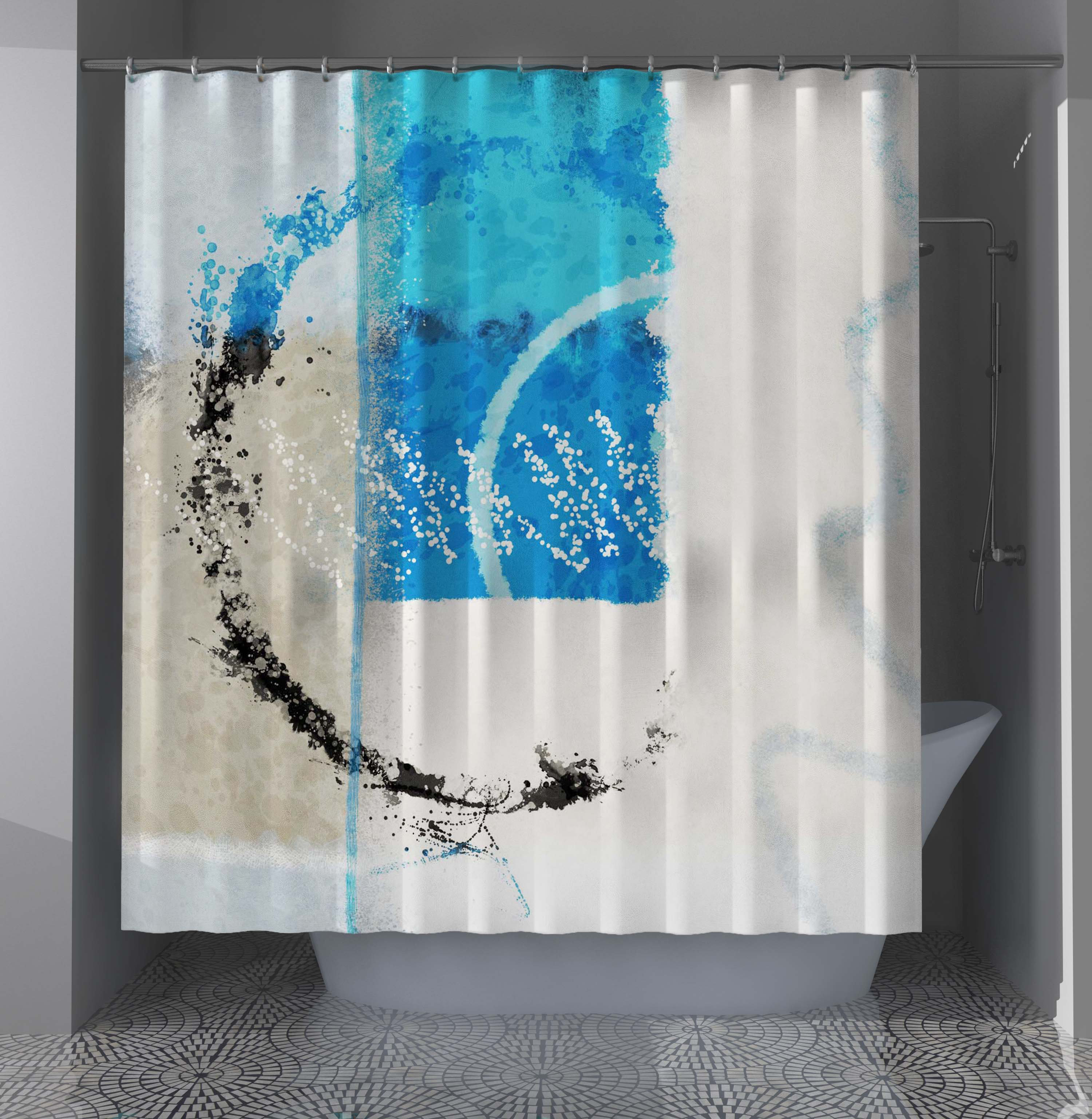 East Urban Home Daleisa Geometric Shower Curtain | Wayfair
