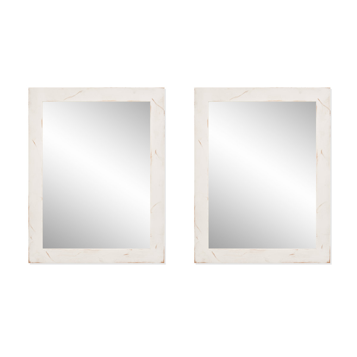 Steelside™ 2 Piece Edna Farmhouse / Country Distressed Mirror Set ...