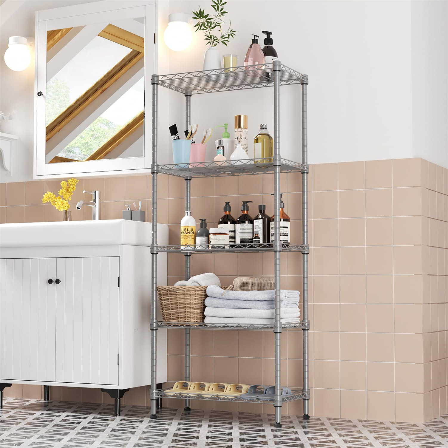 Rebrilliant Nikash 23.58'' W Shelving Unit | Wayfair