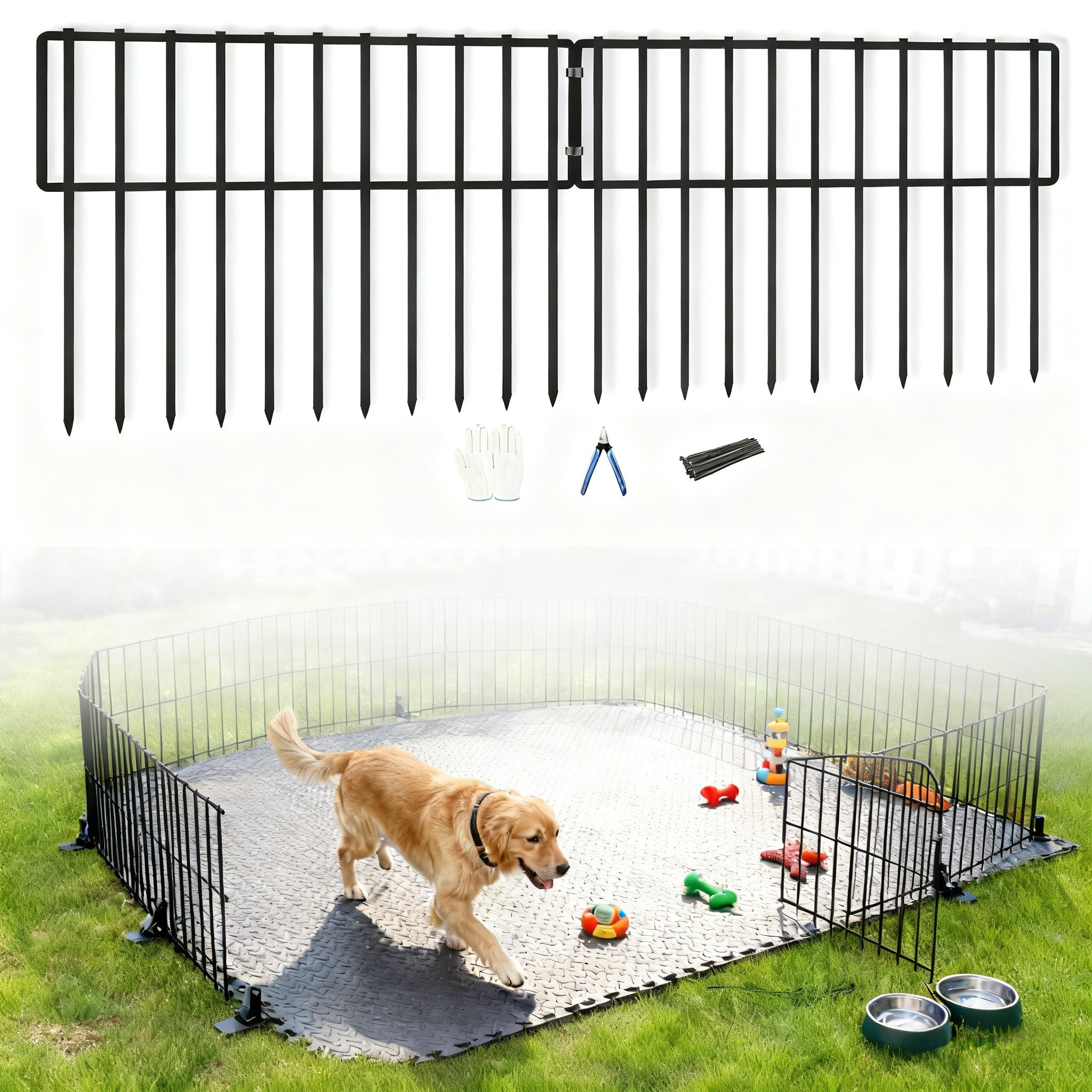 Advanced Excuse 32 Panels Animal Barrier Fence, 32Ft(L) X 13Inch(H) No ...