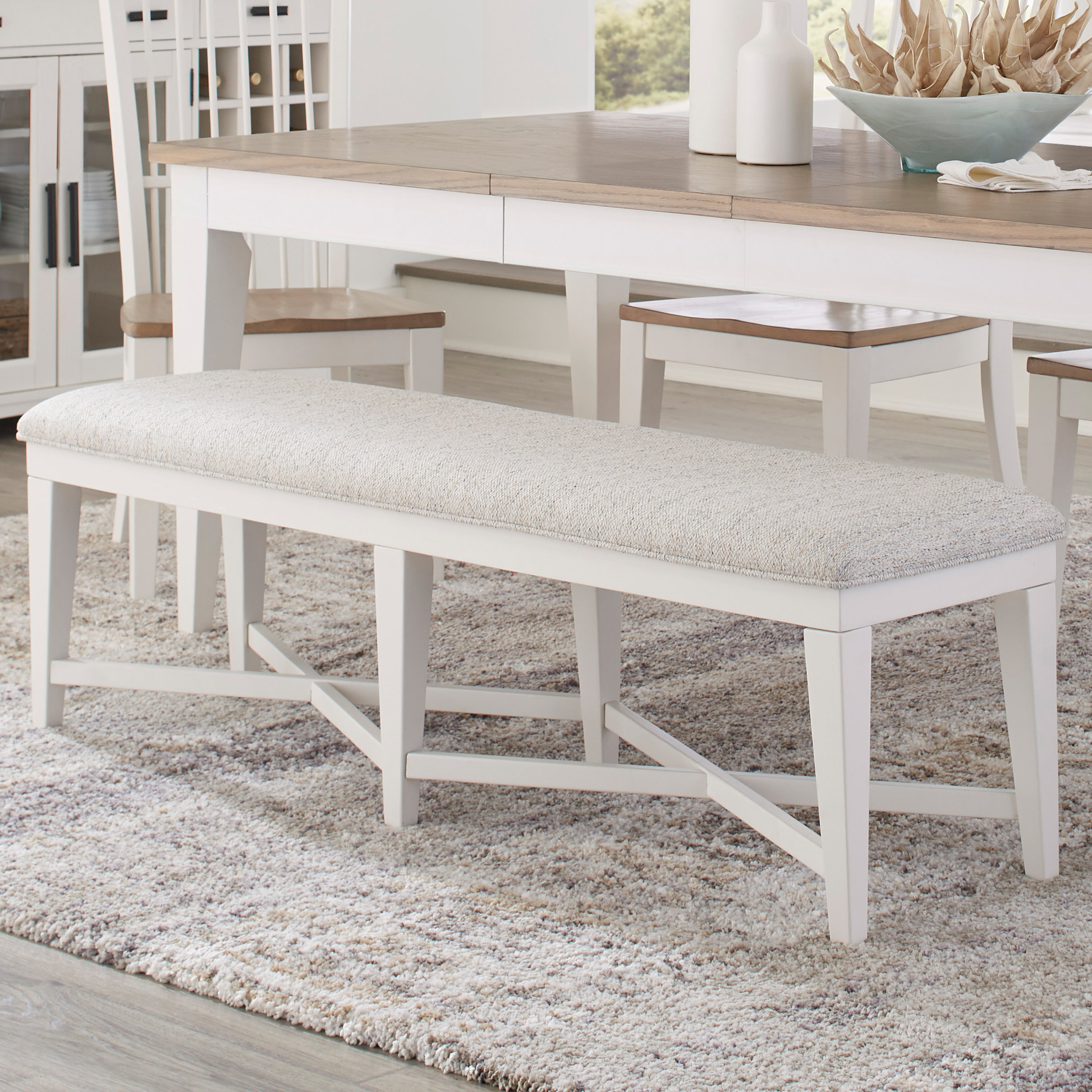 Laurel Foundry Modern Farmhouse Gulley Polyester Upholstered Bench ...