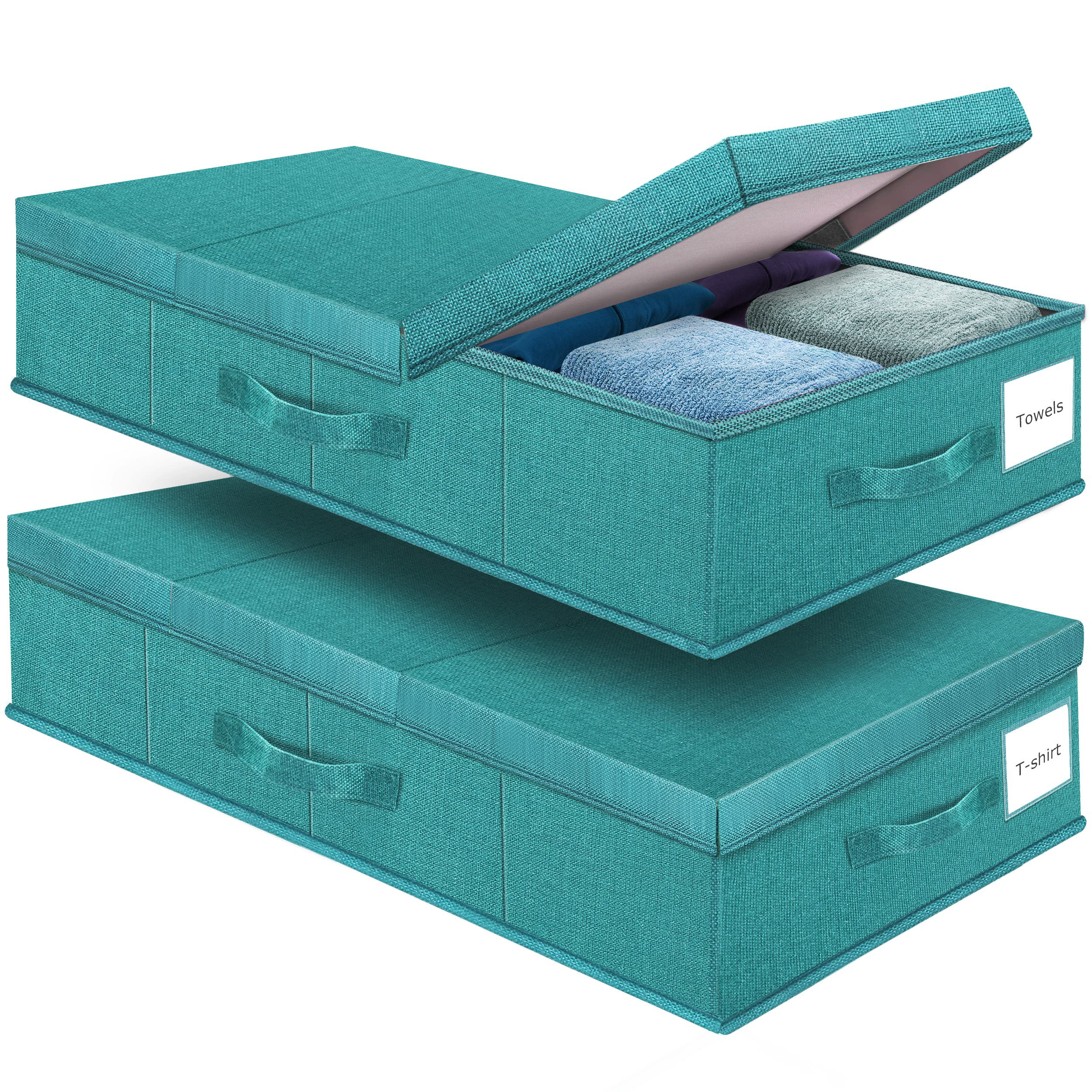 Rebrilliant Set Of 2 Large Foldable Under Bed Storage Boxes With ...