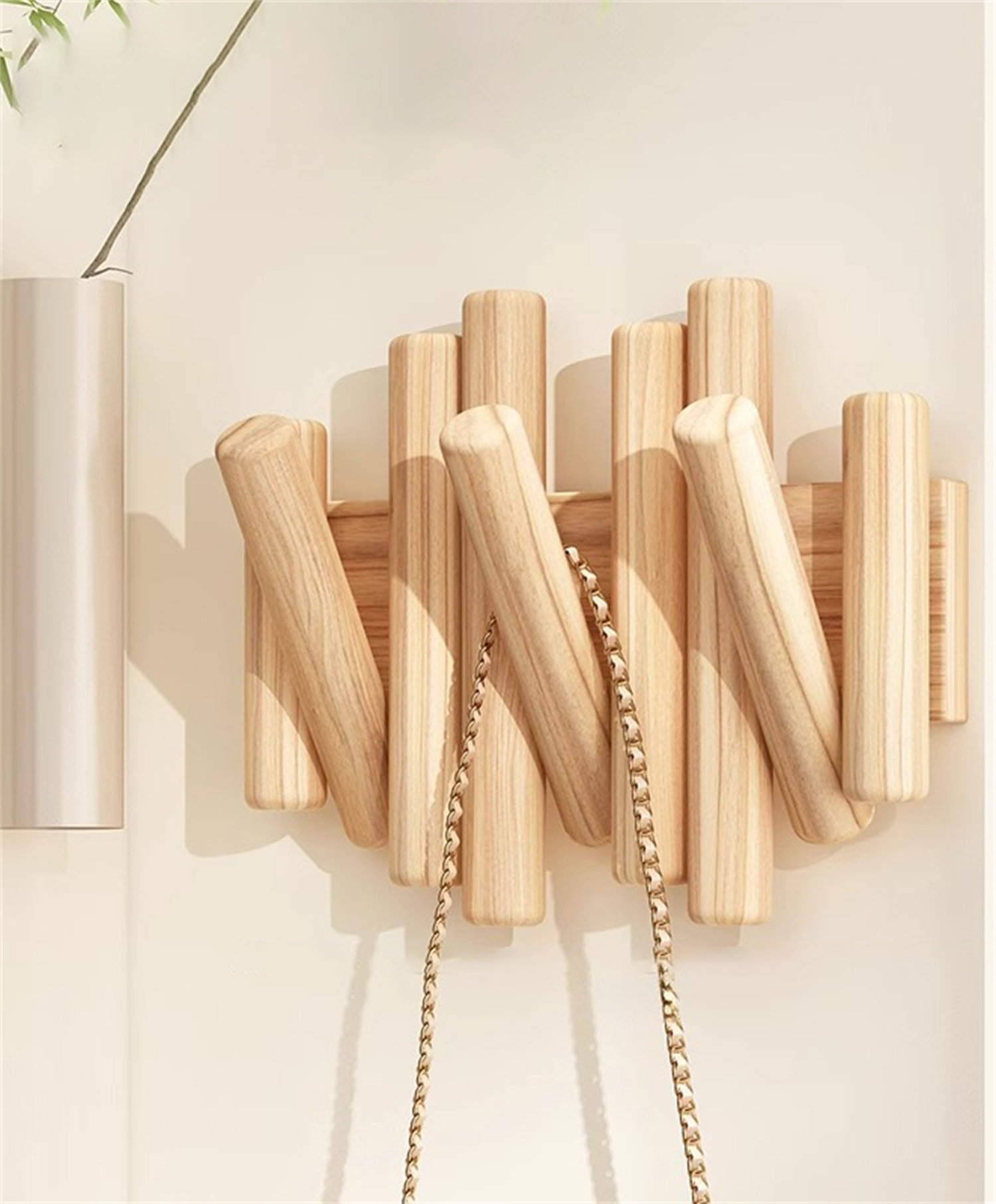 Millwood Pines Bibek Solid Wood Freestanding 3 - Hook Wall Mounted Coat ...