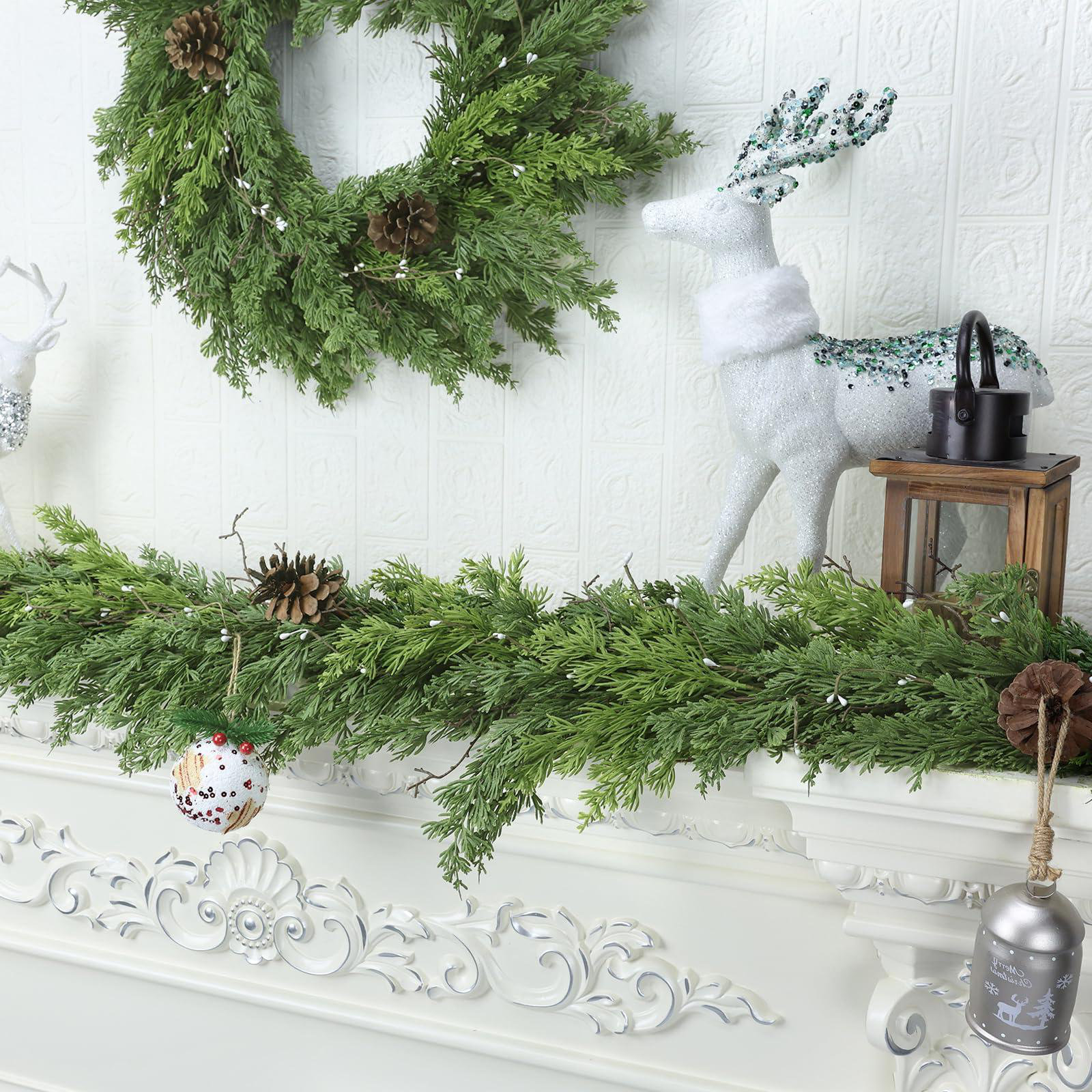 ATC HOLDINGS 6ft Cedar & Cypress Christmas Garland with Pine Cones ...