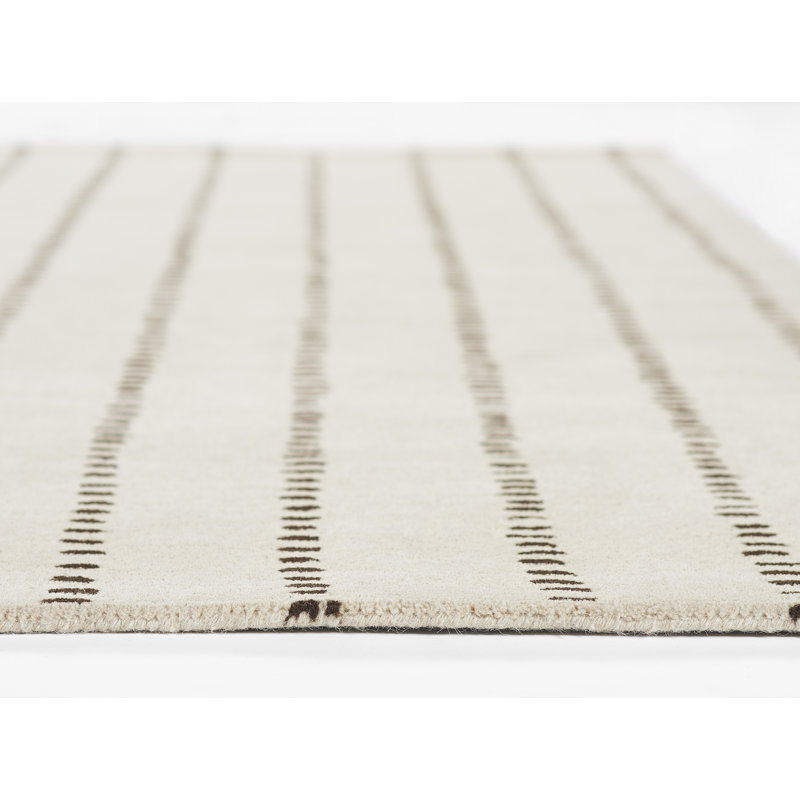 AllModern Austen Striped Handmade Tufted Wool Beige Area Rug & Reviews ...