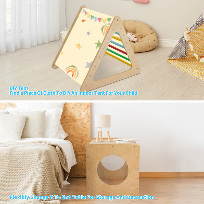 GOME Set of 7 Toddler Triangle Climbing Toys Play Gym | Wayfair