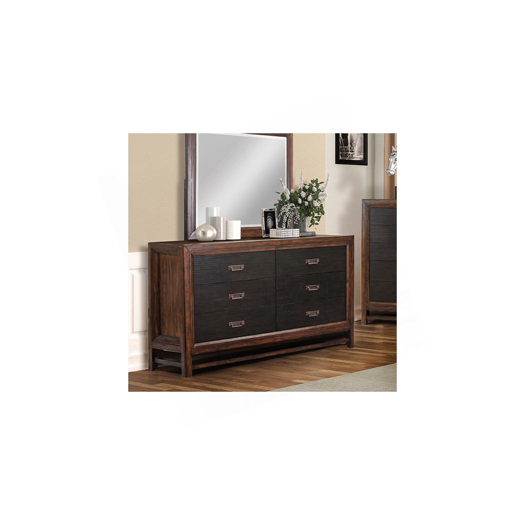 Latitude Run® Six-Drawer Dresser, No Assembly Required, Two-Tone Finish ...