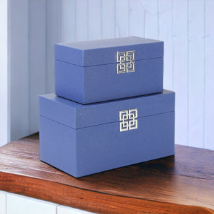 Blue Decorative Boxes You'll Love | Wayfair