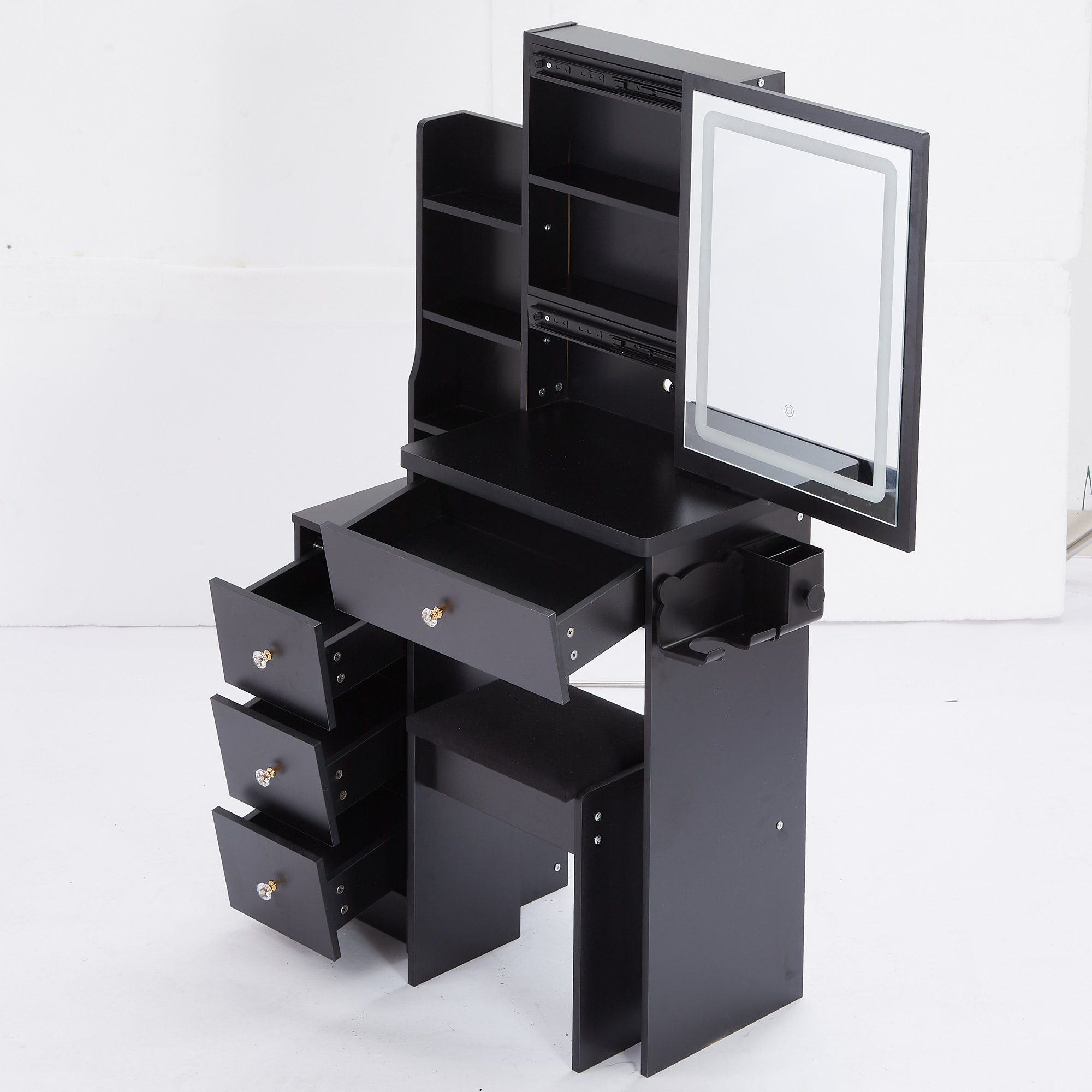 Latitude Run® 29.2" Small Size Vanity Table + Cushioned Stool | Wayfair