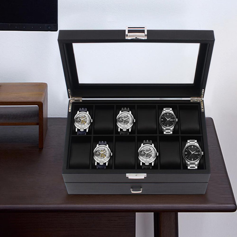 Latitude Run® Wood Watch Box + Drawer & Reviews | Wayfair