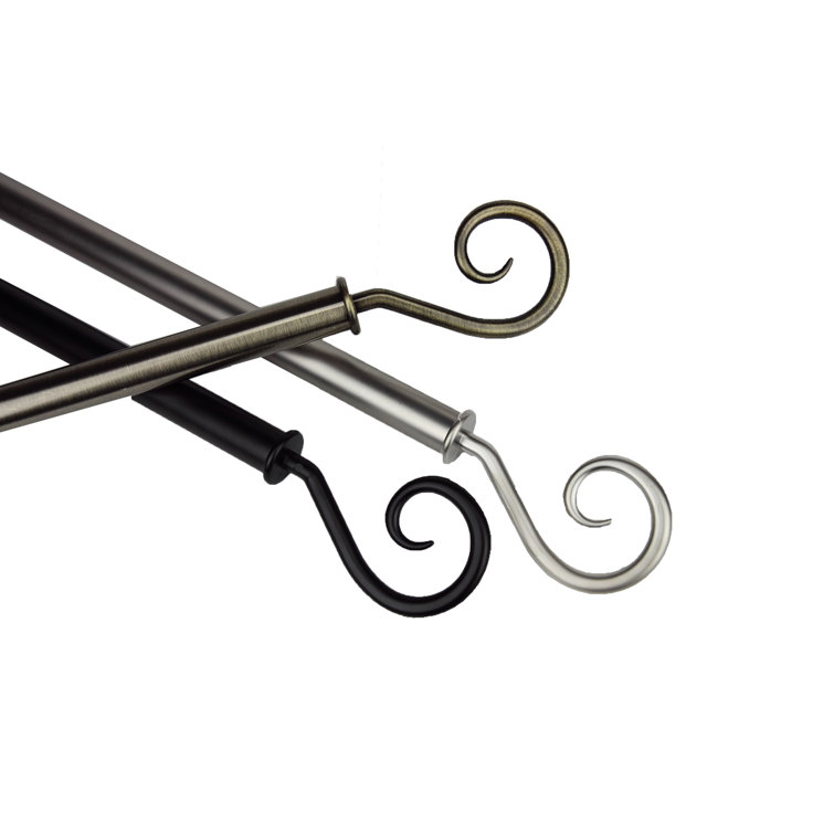 Rod Desyne Modern Curl Single Curtain Rod & Reviews | Wayfair