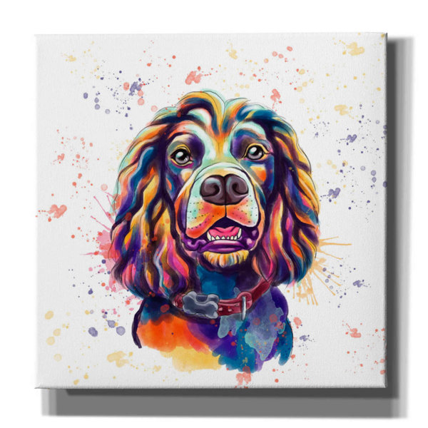 Red Barrel Studio® " "Colourful Watercolor Cocker Spaniel 2" By Furbaby ...