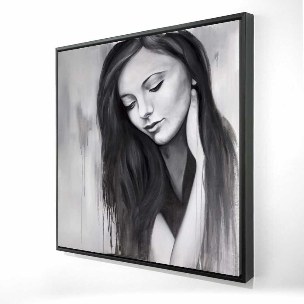 Begin Edition International Inc. Realistic Woman Portrait - Monochrome ...