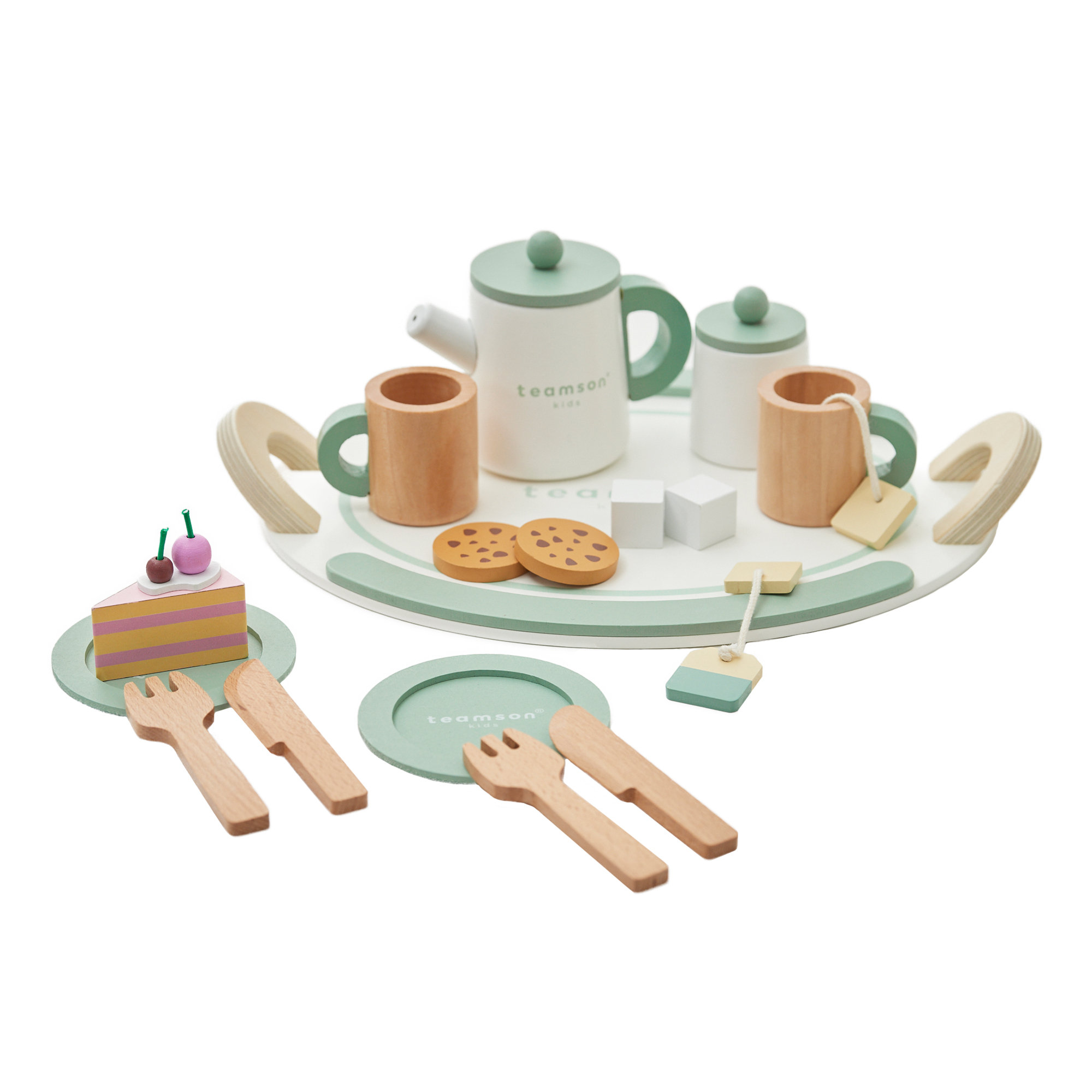 Teamson Kids Little Chef Frankfurt Wooden Tea Sets Play Kitchen Dishes ...