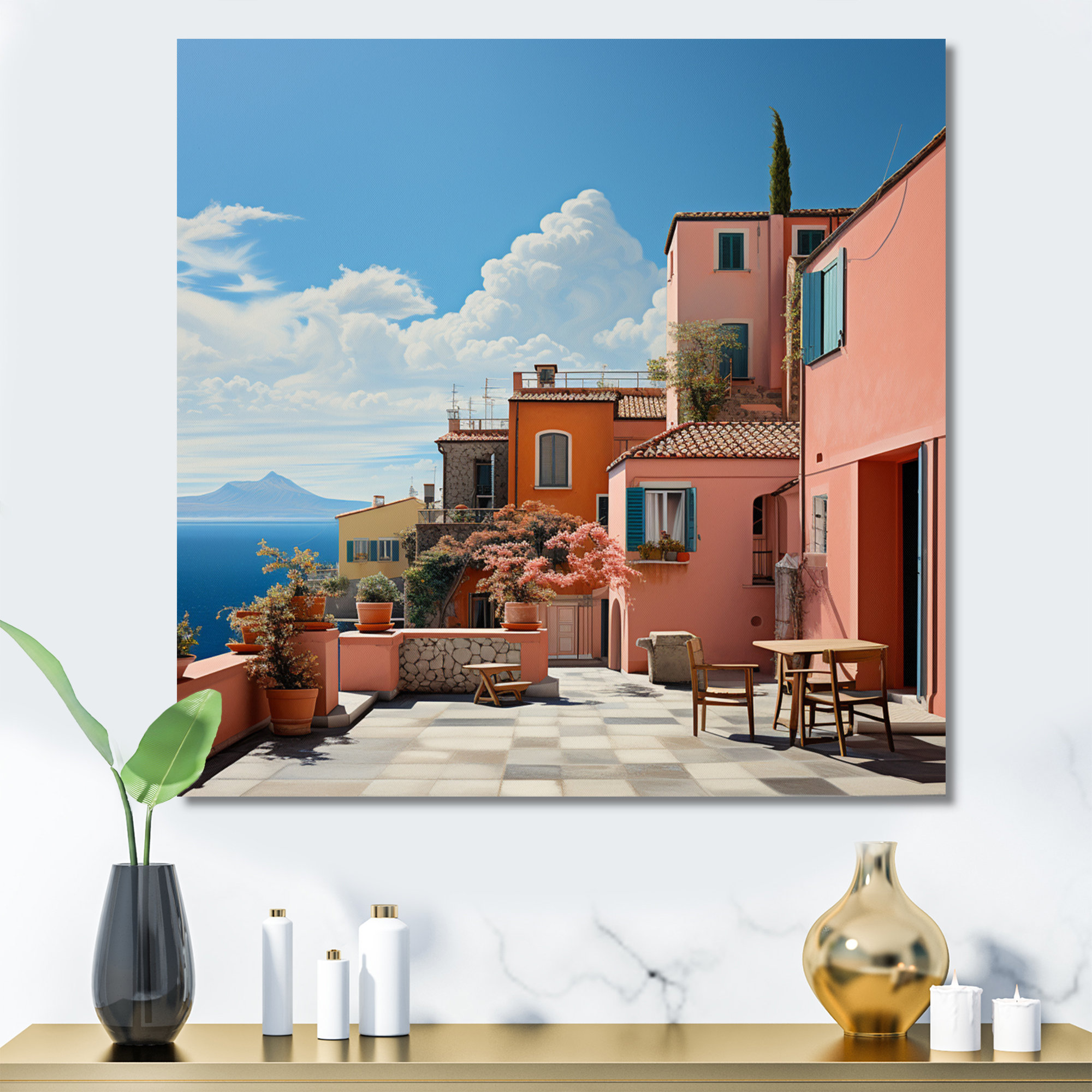 Latitude Run® Italy Terracotta Tones Fontanas IV - Print | Wayfair