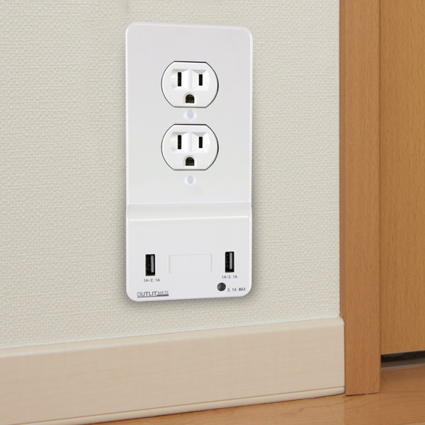 Pyle Tamper Resistant Duplex Outlet with USB Port | Wayfair