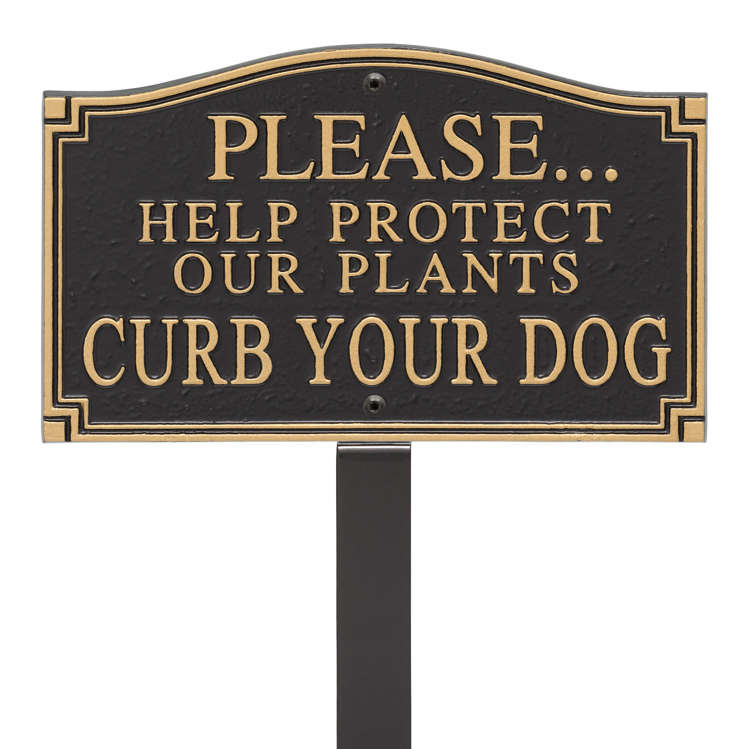 Whitehall Products Protect Our Plants Curb Your Dog Garden Sign ...