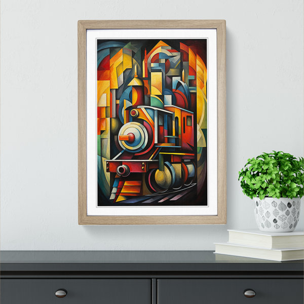 Big Box Art XYZ-FRM-V1223-6214 Train Cubism - Single Picture Frame Art ...