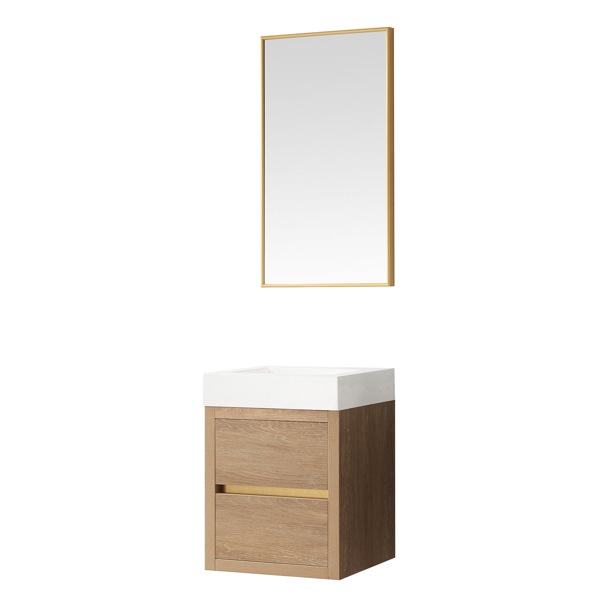 AllModern Vali 18" Wall-Mounted Single Bathroom Vanity Set | Wayfair