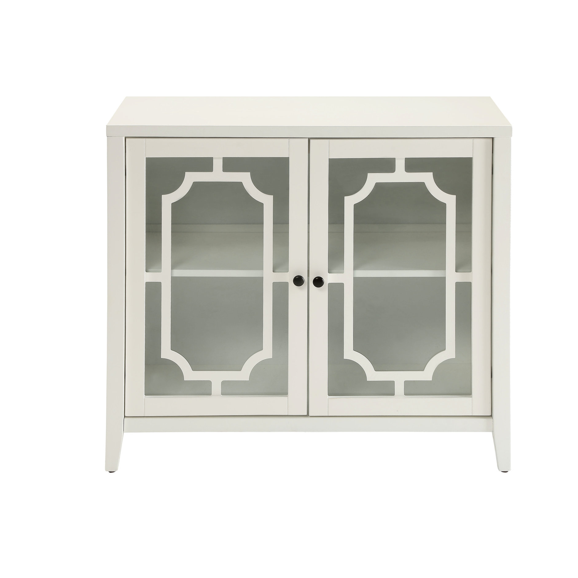 Winston Porter White Console Cabinet Model - 2 Door Rectangular Table ...