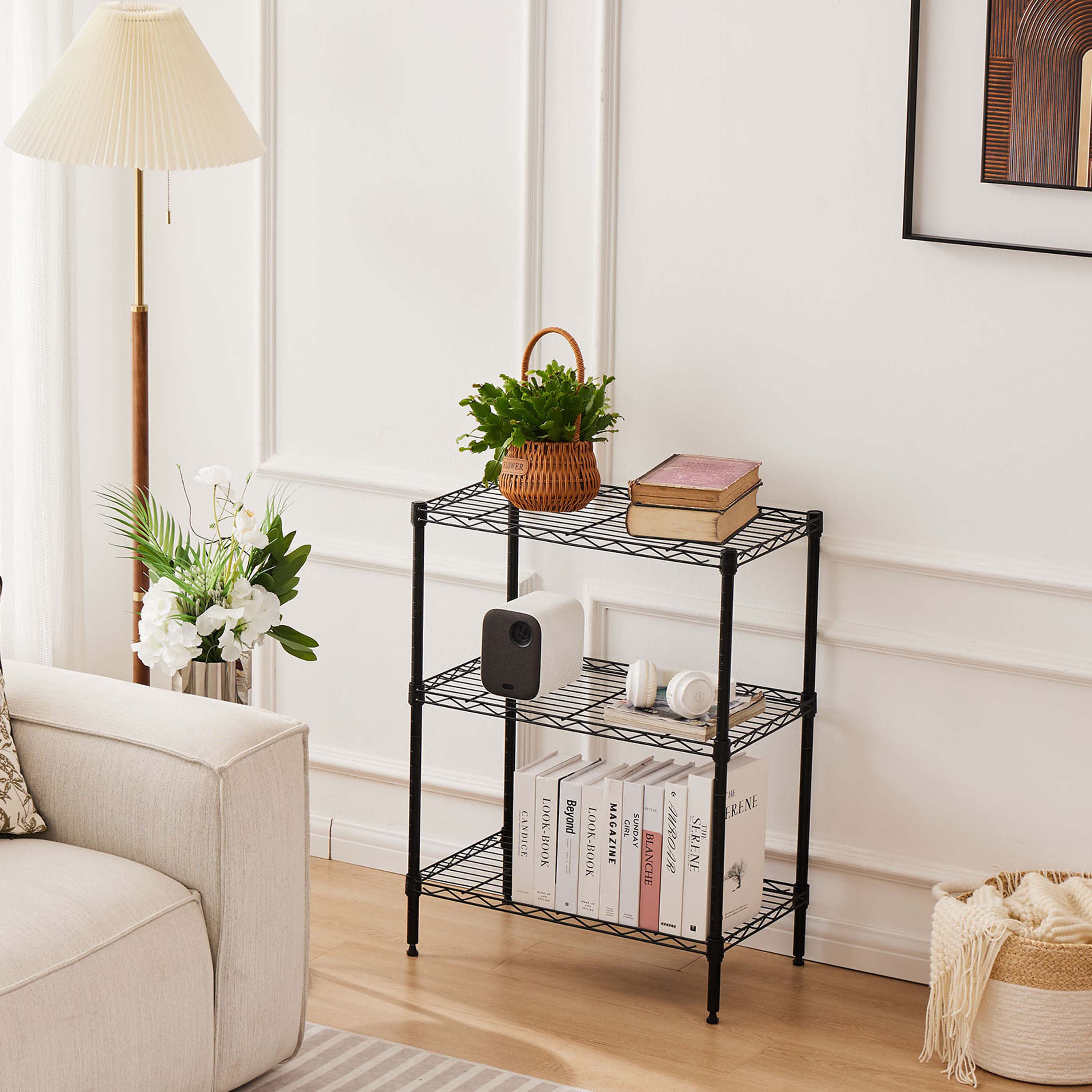 Rebrilliant Storage Shelving Unit, Adjustable Metal Wire Racks Heavy ...