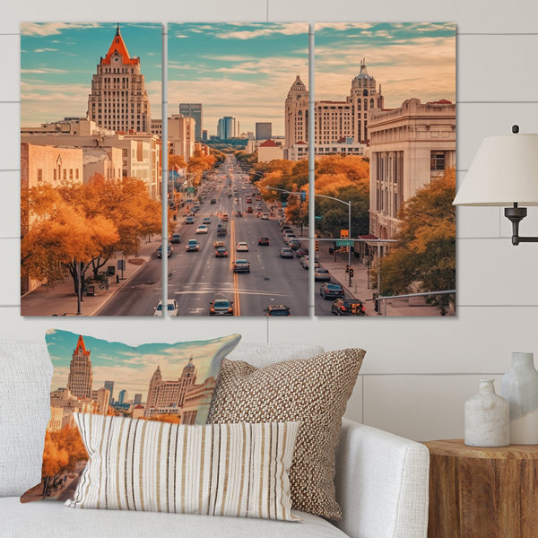 Winston Porter " Austin Dynamic Cityscape I " 3 - Pieces - Wayfair Canada