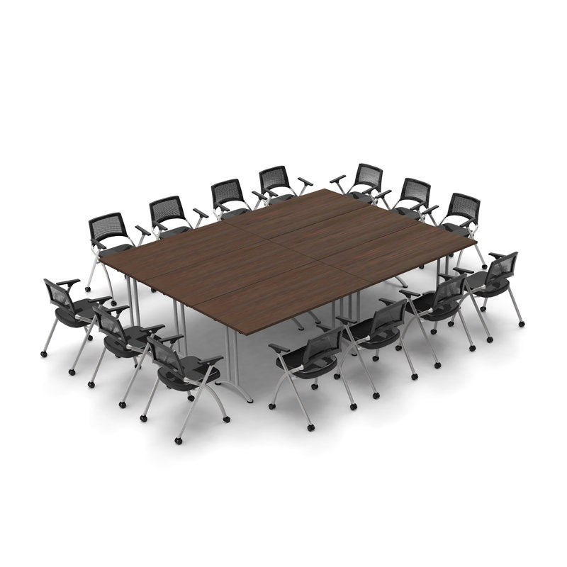 TeamWORK Tables 14 Person Conference Meeting Tables with 14 Chairs ...