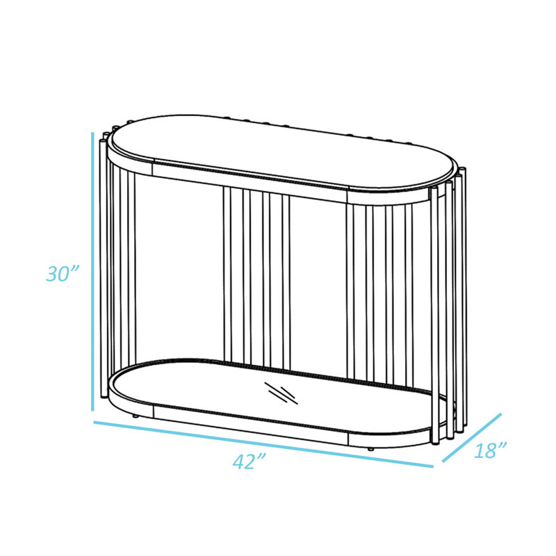 Everly Quinn Kein 42 Inch Oblong Sofa Console Table | Wayfair