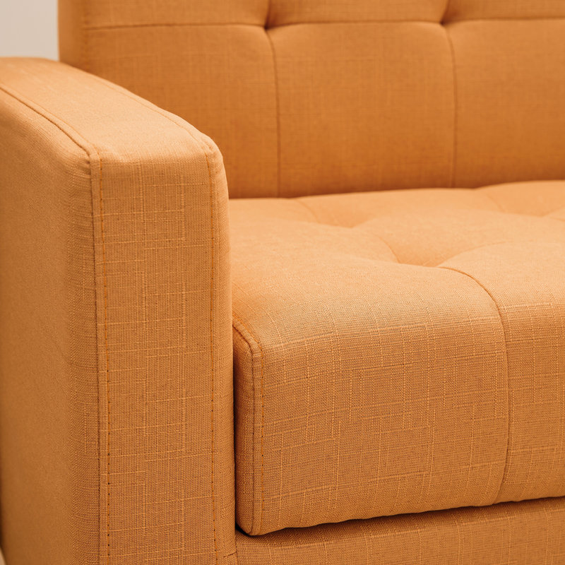 DormCo 48.8'' Square Arm Mini Sofa with Storage | Wayfair