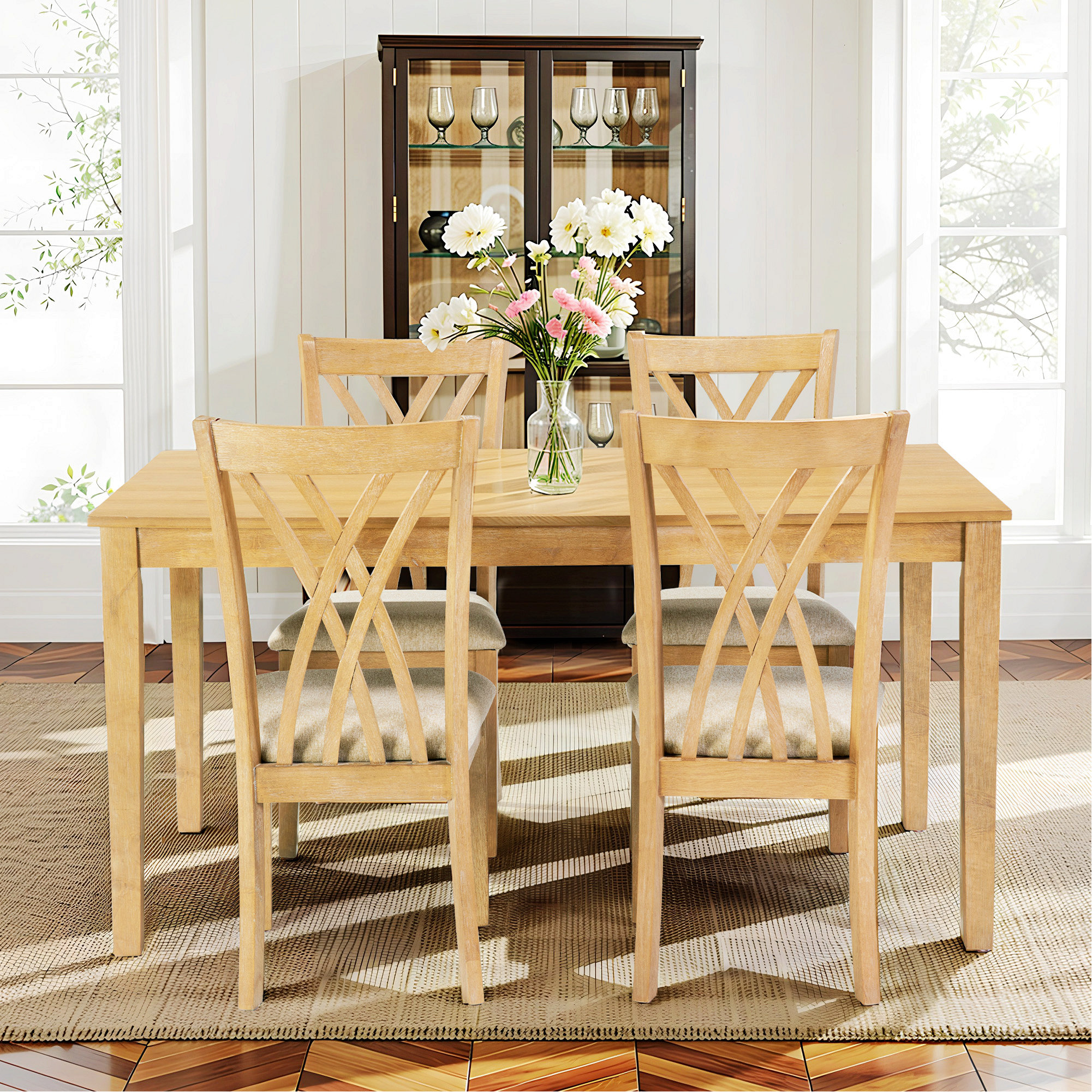Lark Manor™ Dining Table Set With 4 Chairs, Dining Table And Chairs Set ...