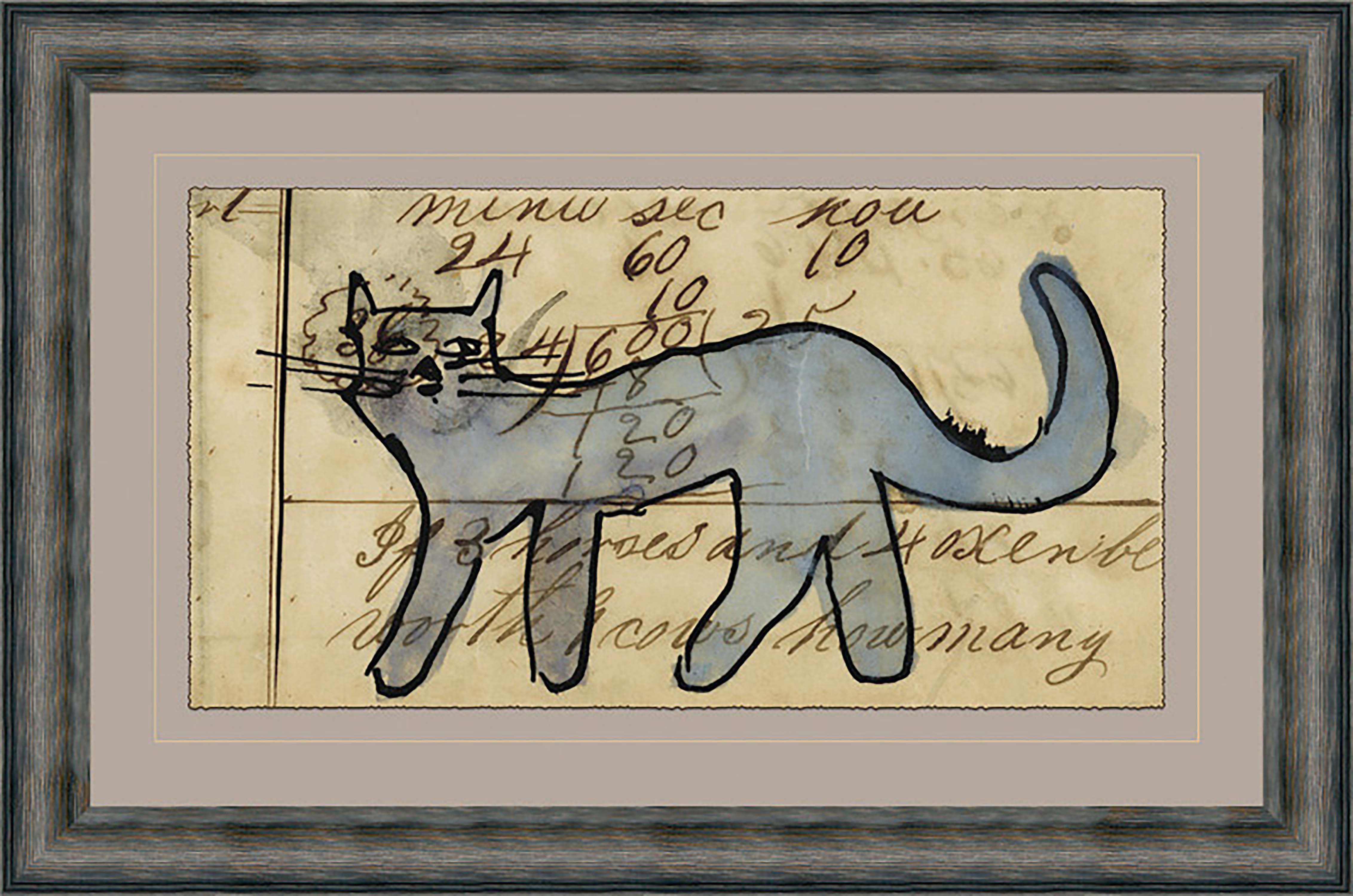 Soicher-Marin Blue Cat - Mennonite Ledger Drawing by Soicher Marin ...
