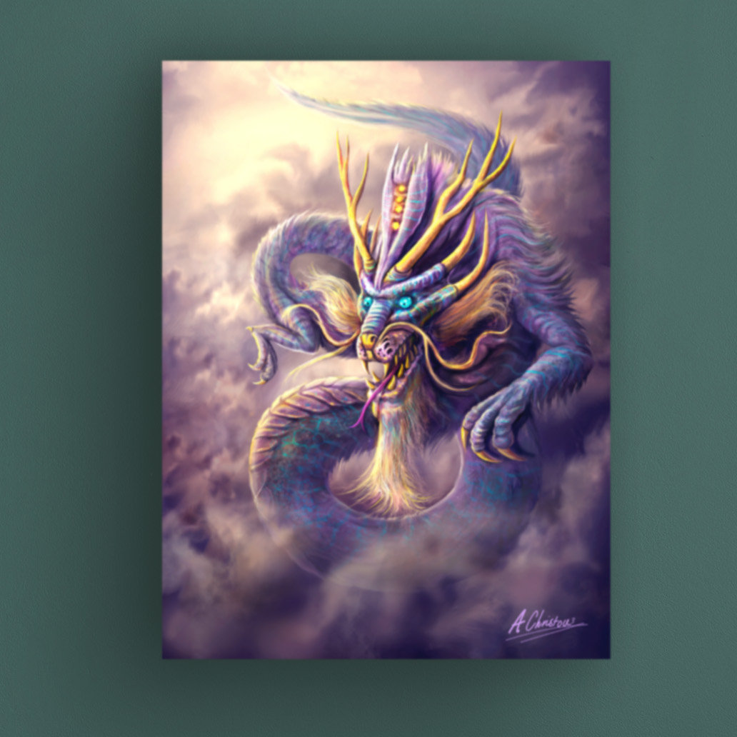 Trinx Dragon Ithrios by Anthony Christou - Wrapped Canvas Graphic Art ...