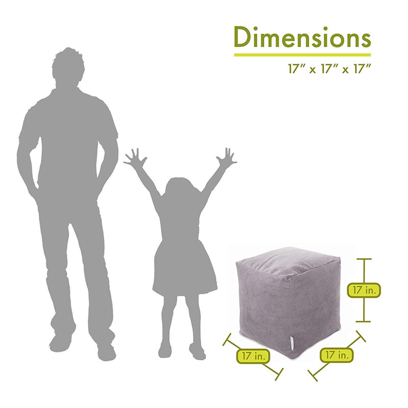 Latitude Run® Sosebee 17'' Wide Velvet Square Pouf Ottoman & Reviews ...